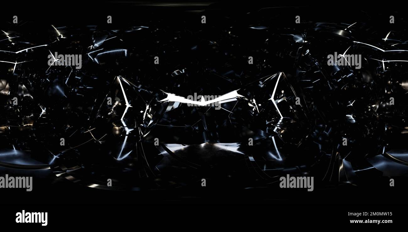 360 degree full panorama environment map of futuristic hall door tunnel ...