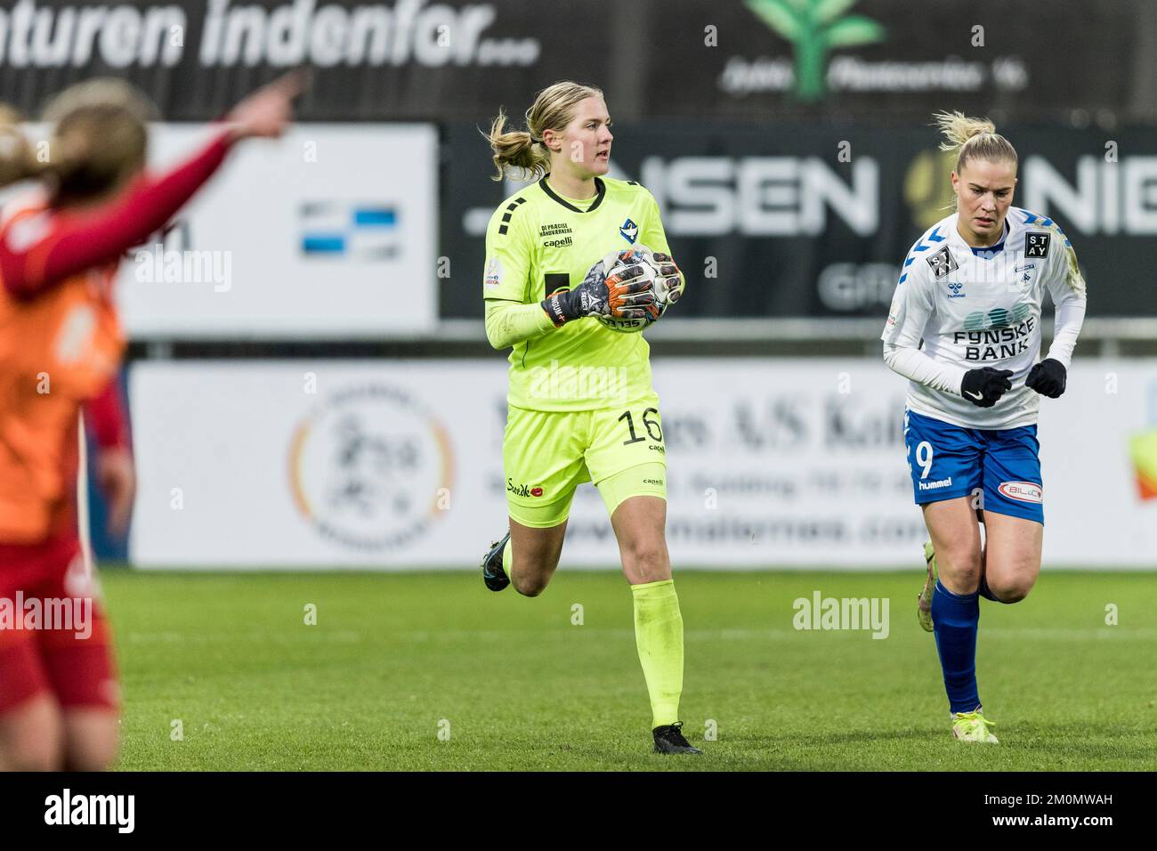 Kolding, Denmark. 03rd, December 2022. Goalkeeper Alberte Vingum (16 ...