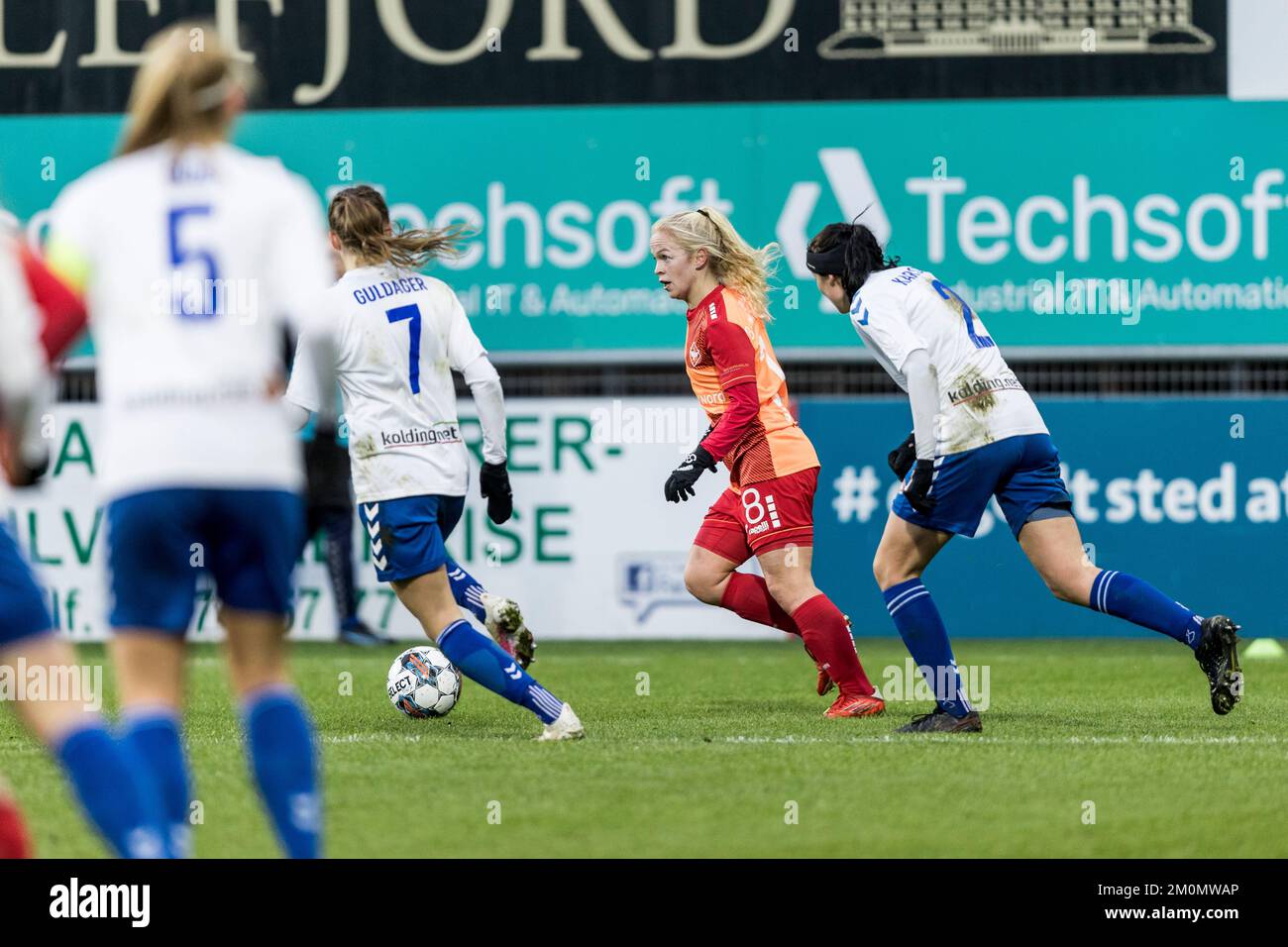 Kolding, Denmark. 03rd, December 2022. Beate Marcussen (18) of HB Koege ...