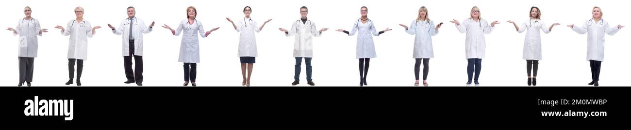 group of doctors in full length isolated Stock Photo - Alamy