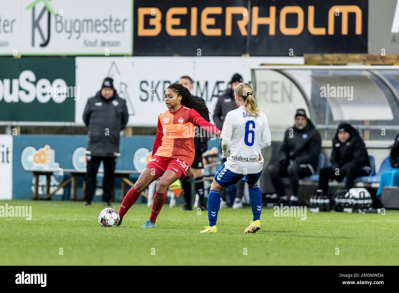 Kolding, Denmark. 03rd, December 2022. Isabella Bryld Obaze (22) of HB ...