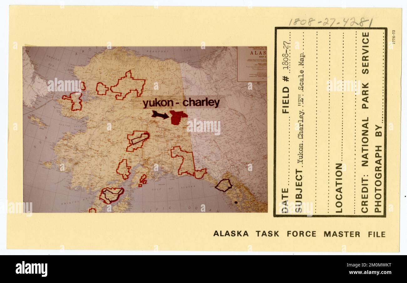 Yukon Charley "E" scale map. Alaska Task Force Photographs Stock Photo ...