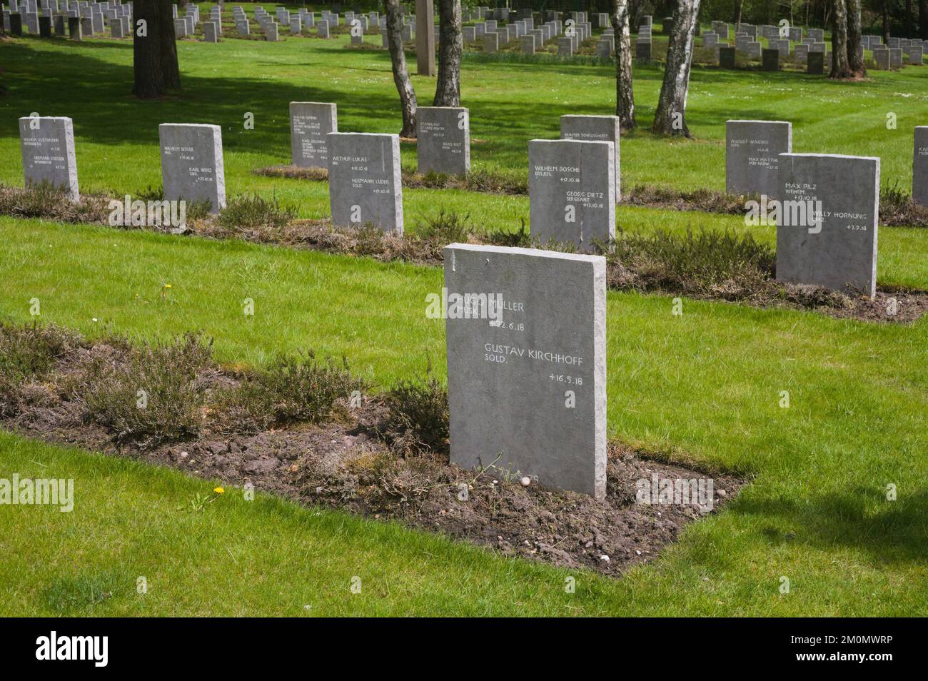 World War One graves at Cannock Chase German Military Cemetery Stock ...