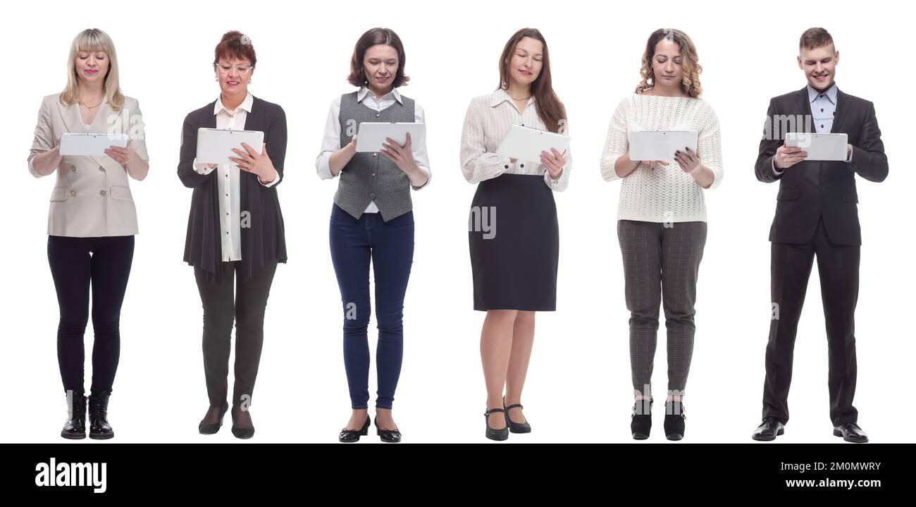 group of people holding tablet and looking into it Stock Photo - Alamy