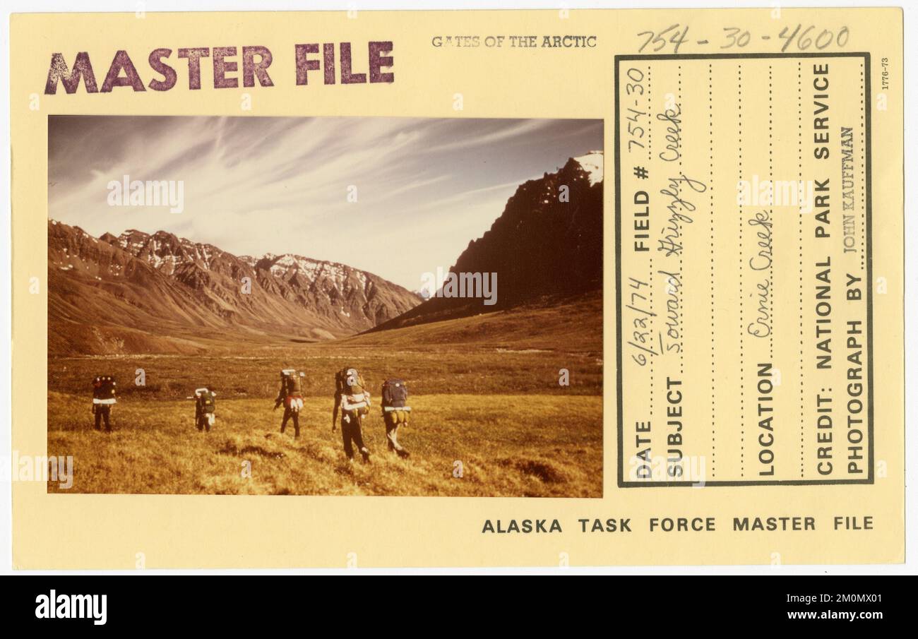 Toward Grizzly Creek. Alaska Task Force Photographs Stock Photo - Alamy