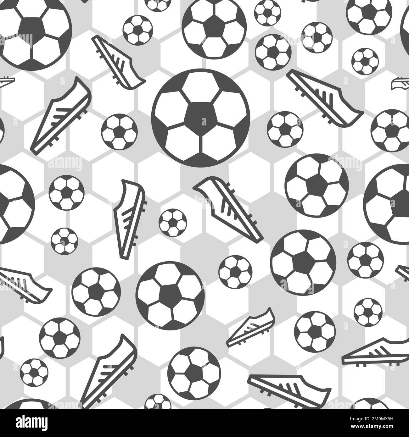 Vector Black and White Football textured repeat pattern background ...