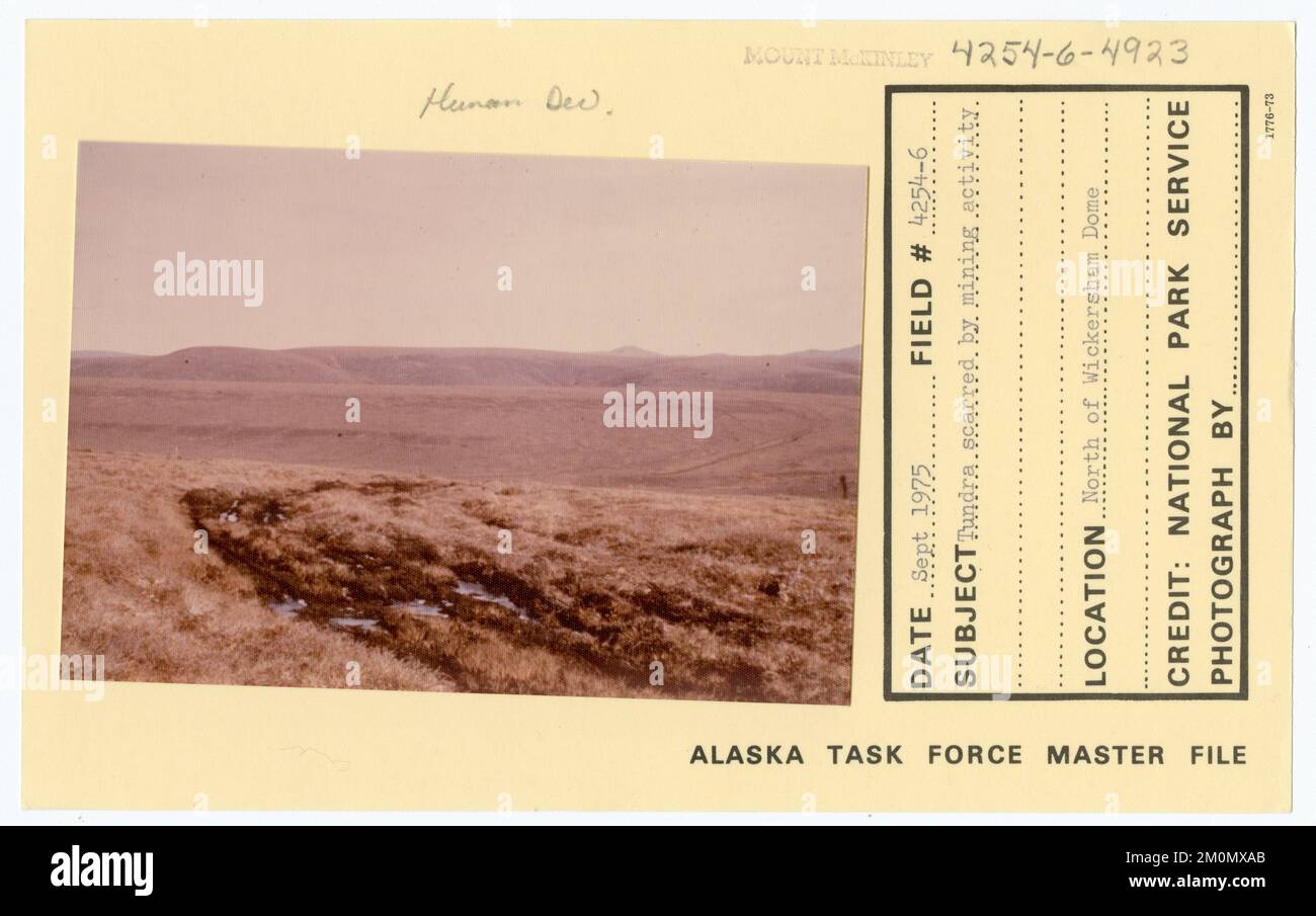Tundra scarred by mining activity. Alaska Task Force Photographs Stock ...
