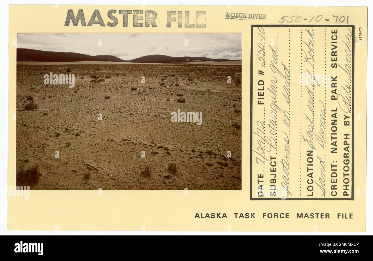Rectangular grid patterns on sand. Alaska Task Force Photographs Stock ...