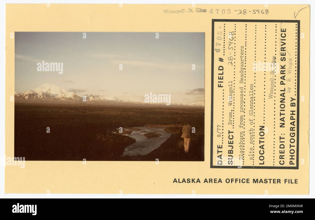 Drum, Wrangell, Blackburn from proposed headquarters site south of ...