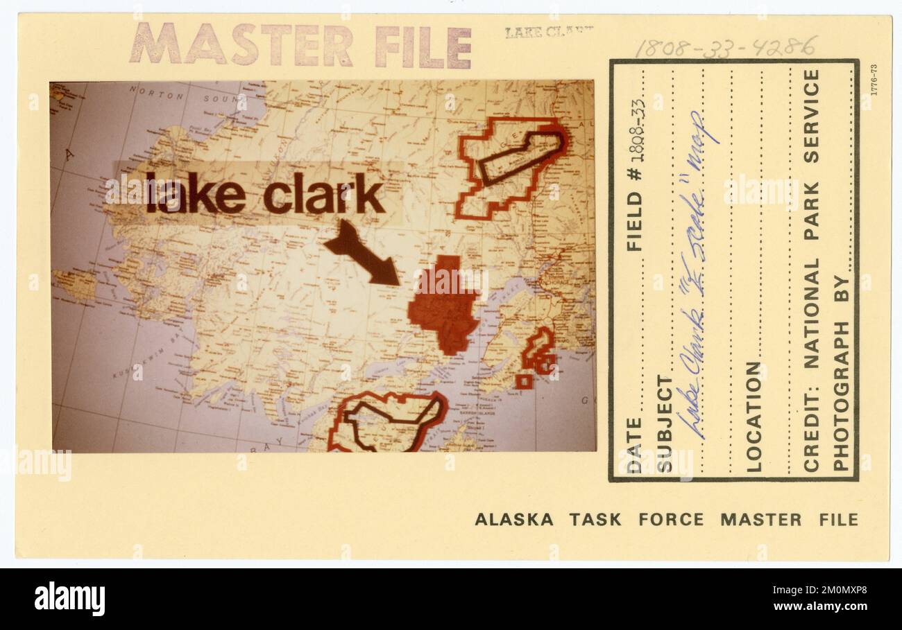 Lake Clark E scale map. Alaska Task Force Photographs Stock Photo - Alamy