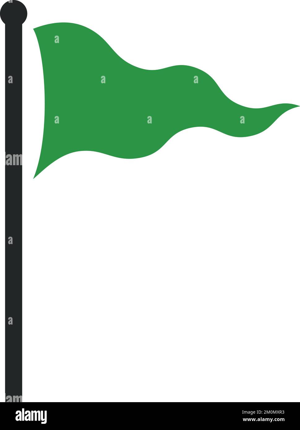 Green triangular flag icon. Color start symbol Stock Vector Image & Art ...