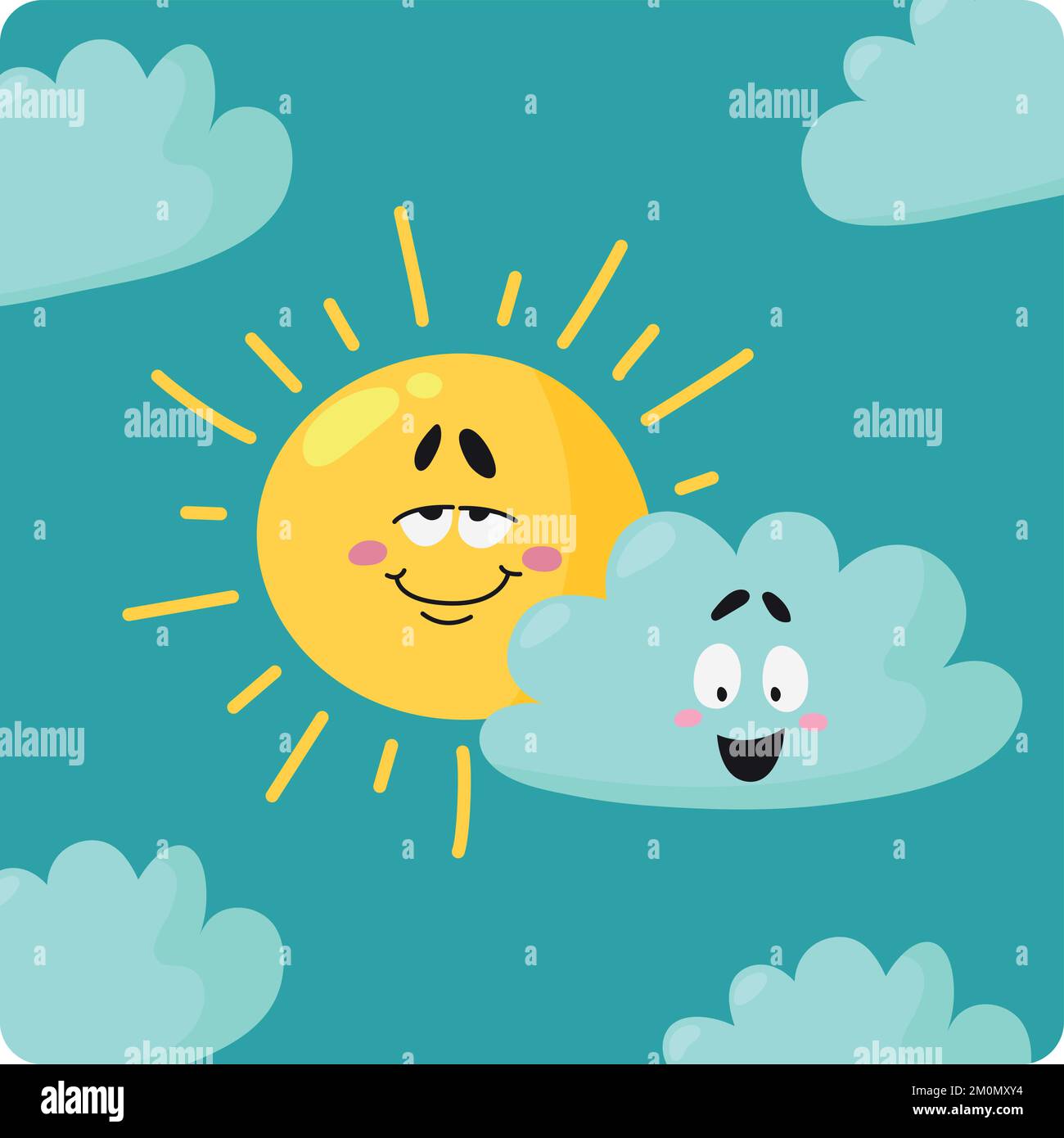 Comic retro weather Cut Out Stock Images & Pictures - Alamy