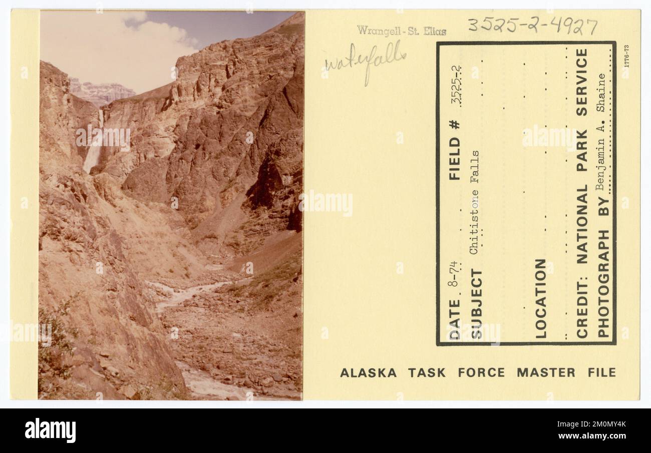 Chitistone Falls. Alaska Task Force Photographs Stock Photo - Alamy