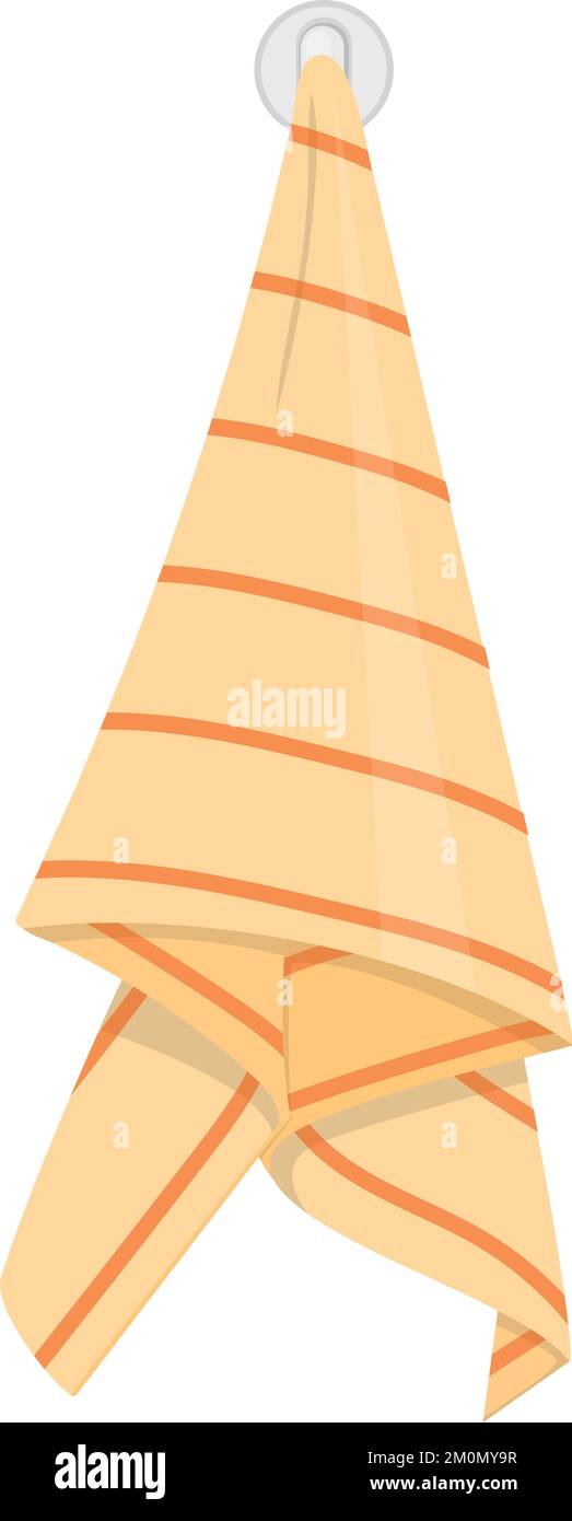 Kitchen towel cartoon icon. Hanging cotton cloth Stock Vector Image ...