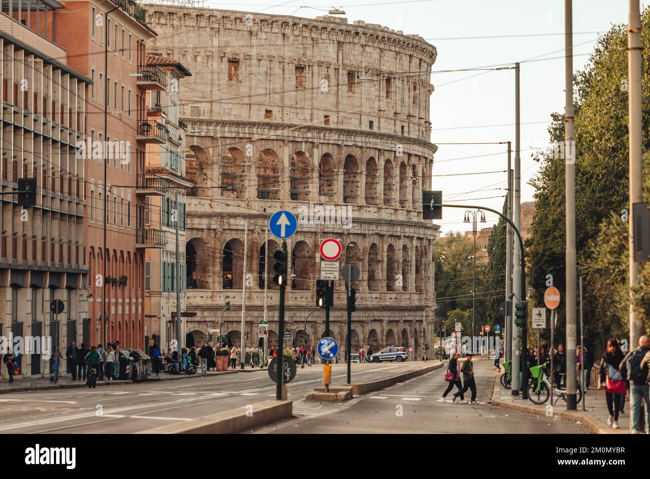 Rome, Italy- November 2022: The beautiful architecture of the Colosseum ...
