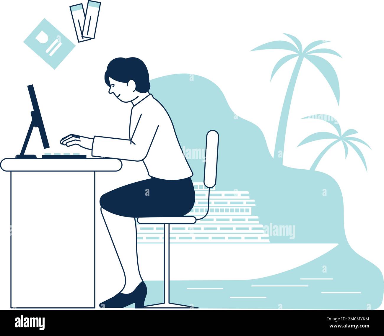 Online tickets booking hotel Cut Out Stock Images & Pictures - Alamy