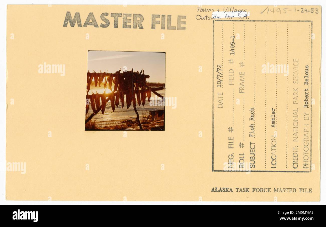 Fish rack. Alaska Task Force Photographs Stock Photo - Alamy