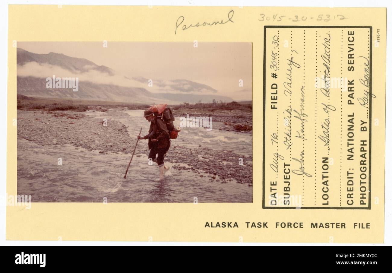 Itkillik Valley, John Kauffmann. Alaska Task Force Photographs Stock ...