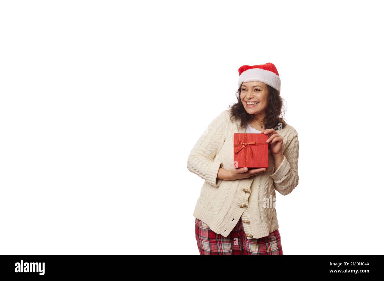 Portrait festive positive woman Cut Out Stock Images & Pictures - Alamy