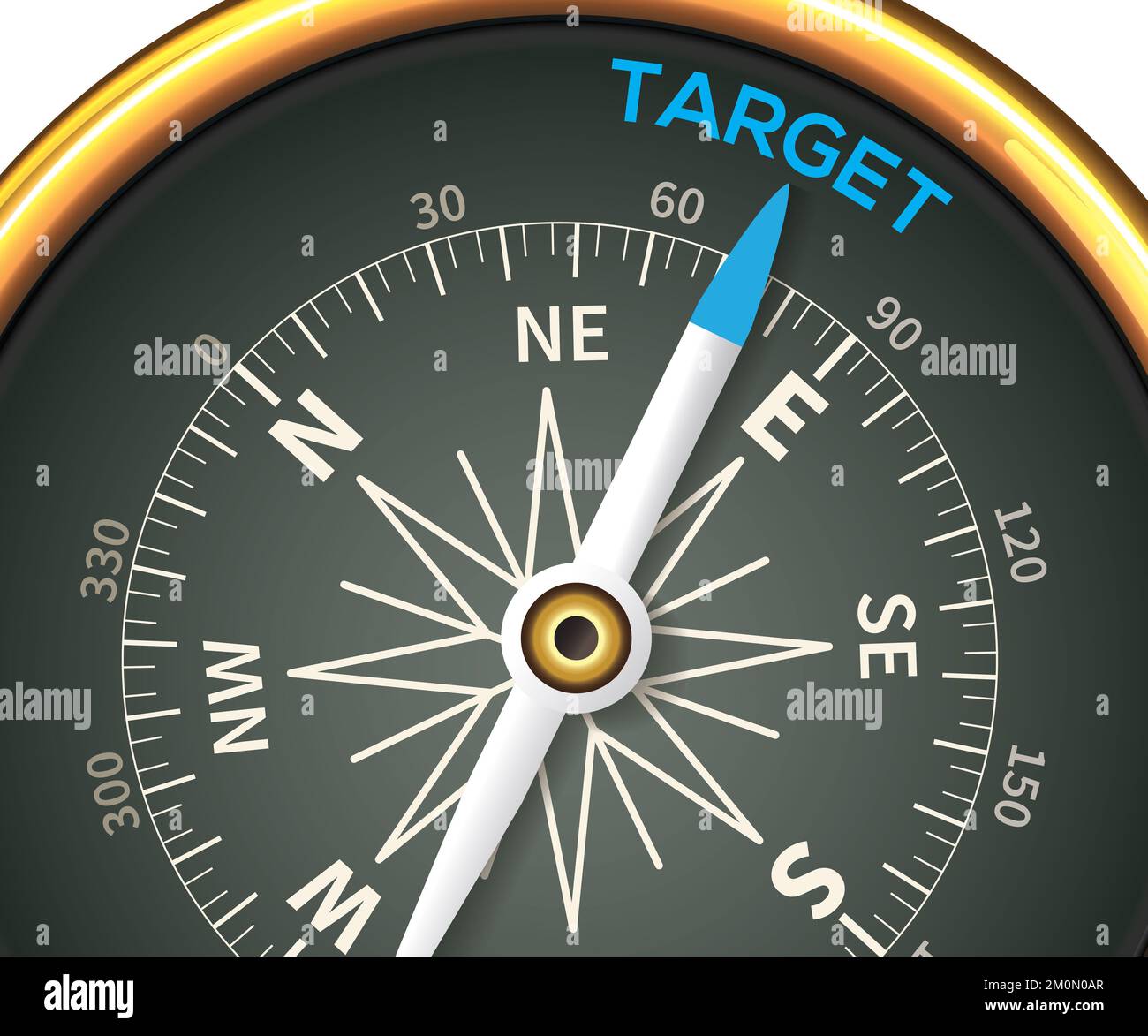 Target icon with compass design Stock Photo - Alamy