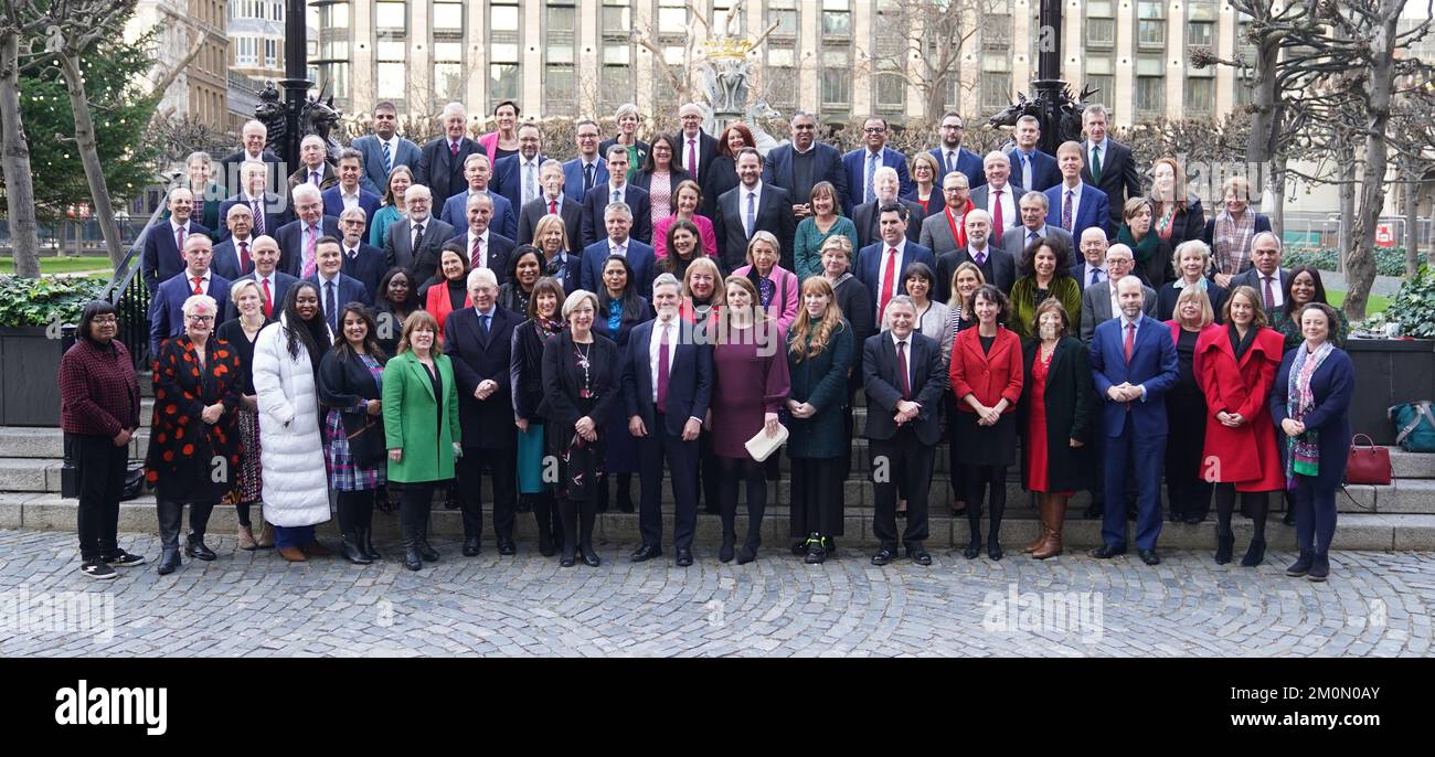 Sir Keir Starmer and members of the Parliamentary Labour Party welcome ...