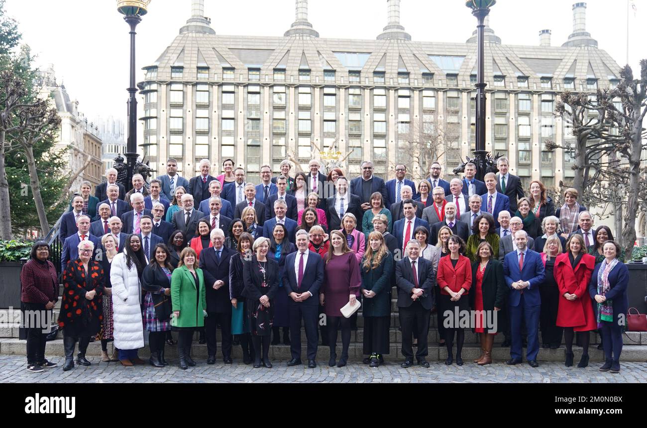 Sir Keir Starmer and members of the Parliamentary Labour Party welcome ...