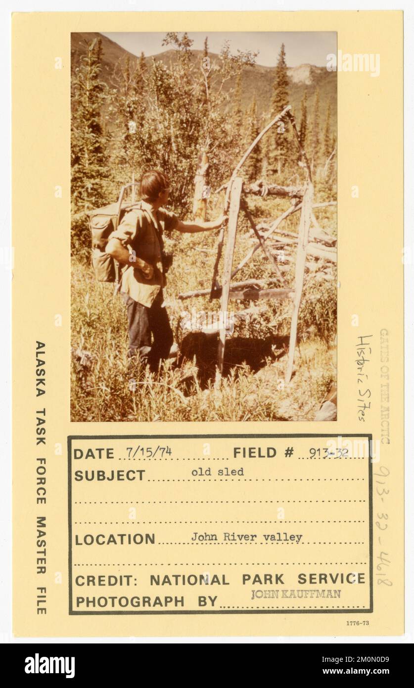 Old sled. Alaska Task Force Photographs Stock Photo - Alamy