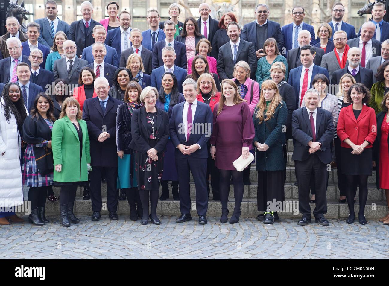 Sir Keir Starmer and members of the Parliamentary Labour Party welcome ...