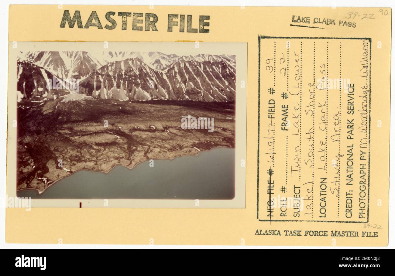 Twin Lake (lower lake) south shore. Alaska Task Force Photographs Stock ...