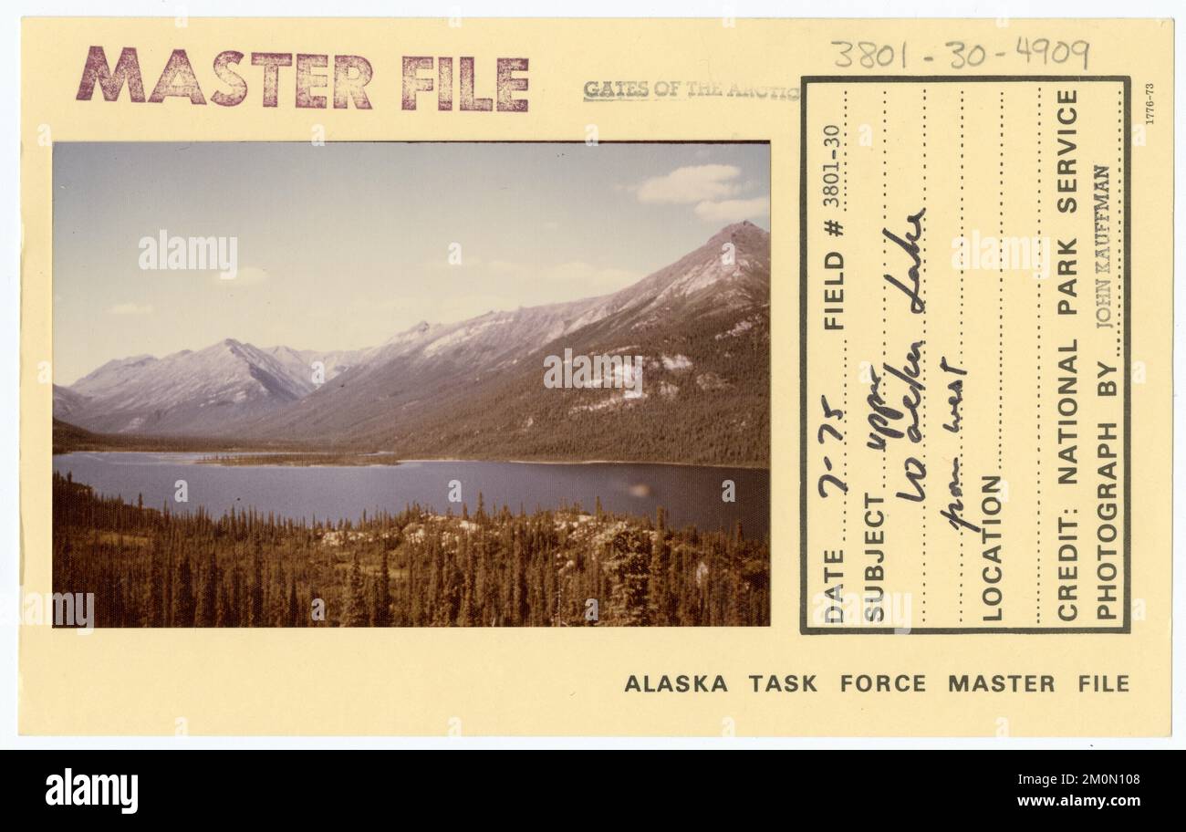 Upper Walker Lake from west. Alaska Task Force Photographs Stock Photo ...