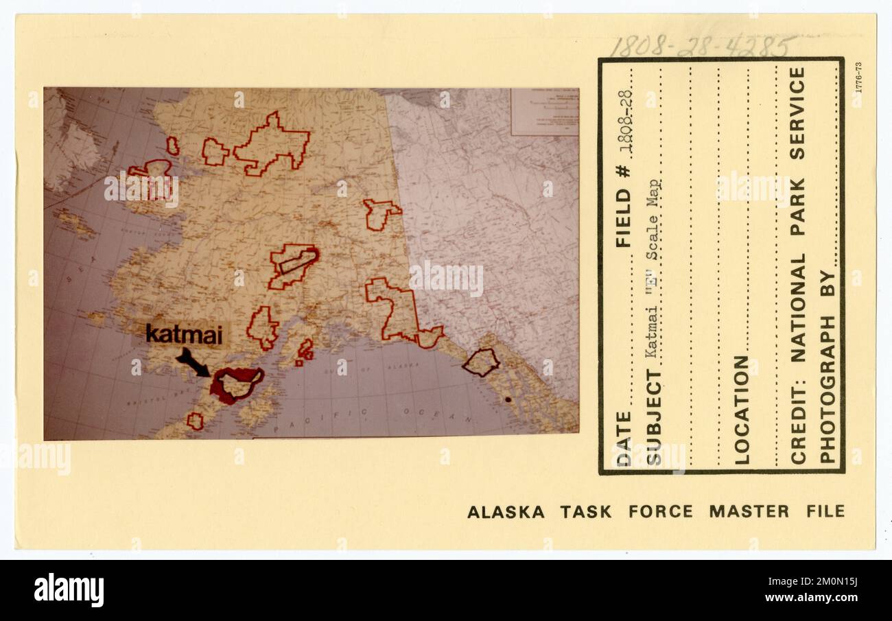 Katmai "E" scale map. Alaska Task Force Photographs Stock Photo - Alamy