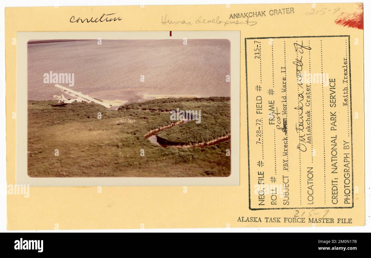 PBY wreck post World War II. Alaska Task Force Photographs Stock Photo ...