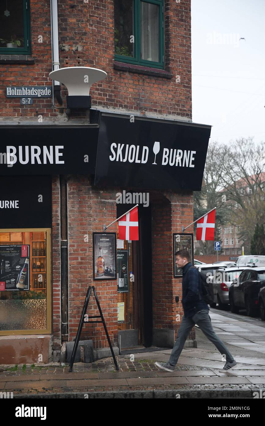 Copenhagen/Denmark/07 December 2022/ Danbish wine stoe Skjold Burne in ...