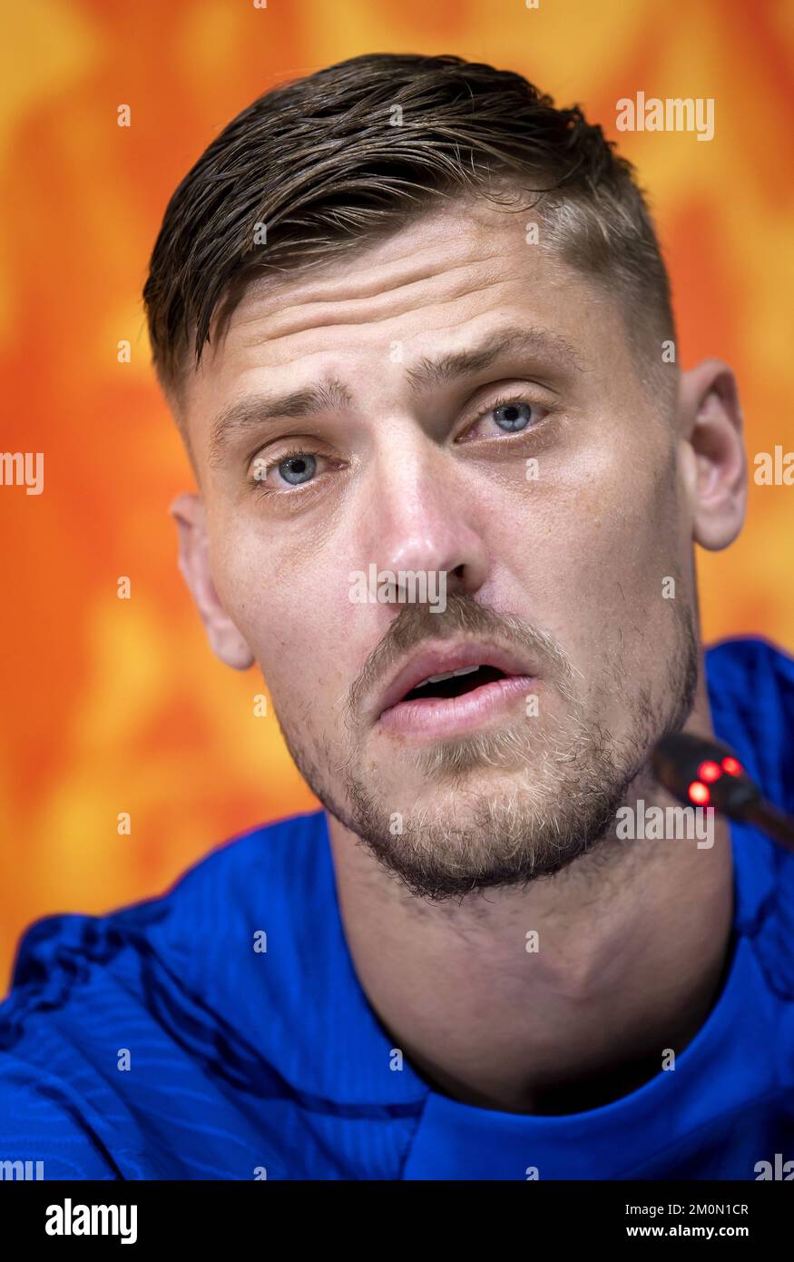 DOHA - Qatar, 07/12/2022, Holland goalkeeper Andries Noppert during a ...