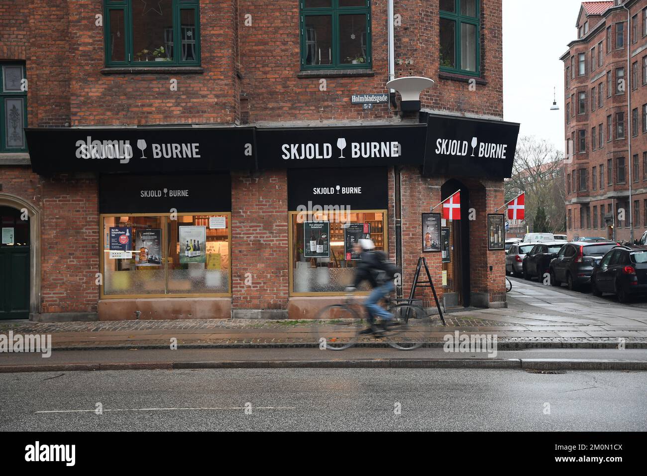 Copenhagen/Denmark/07 December 2022/ Danbish wine stoe Skjold Burne in ...