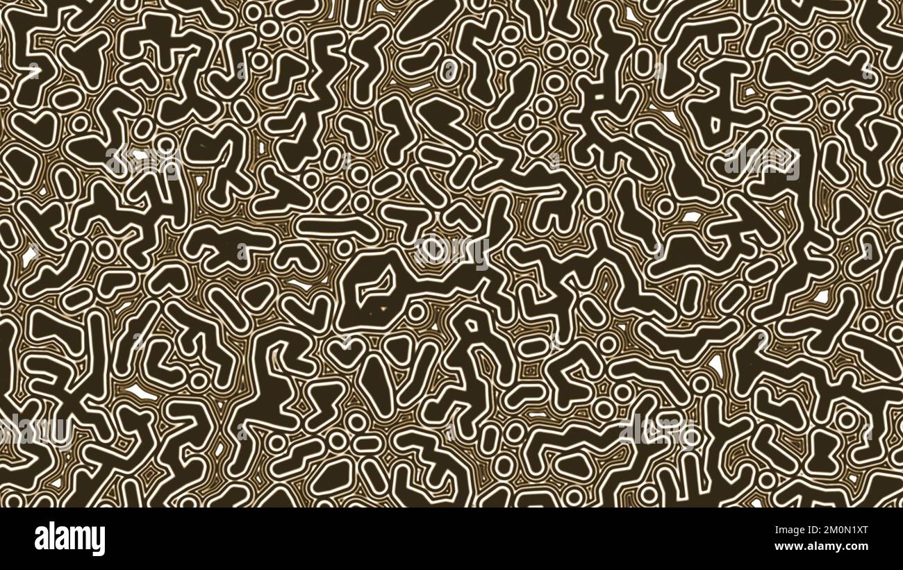 brown round-edged connected shapes on abstract background with 3D ...