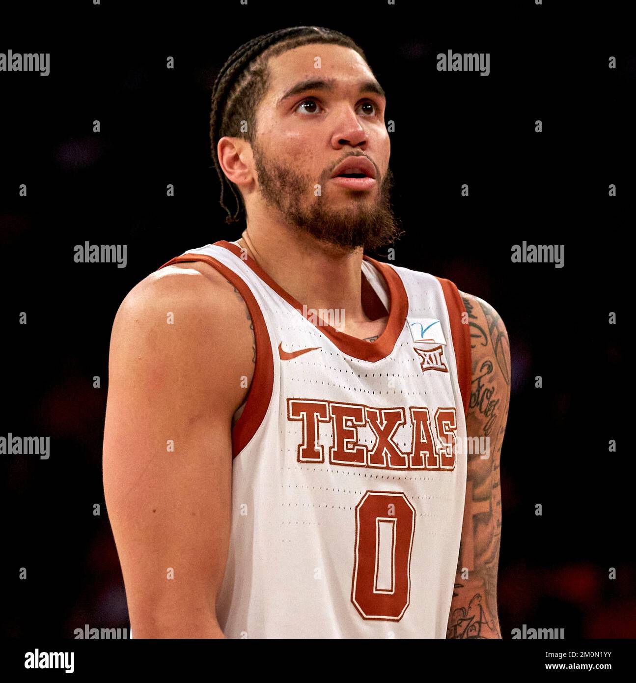 New York City, US, Dec 6, 2022. Texas Longhorns forward Timmy Allen (0 ...