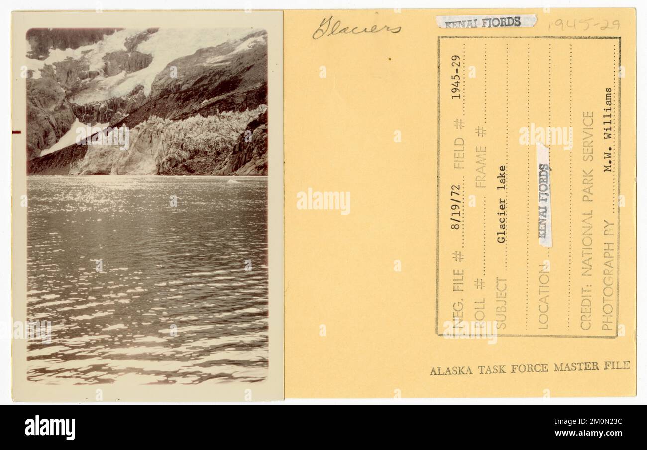 Glacier Lake. Alaska Task Force Photographs Stock Photo - Alamy