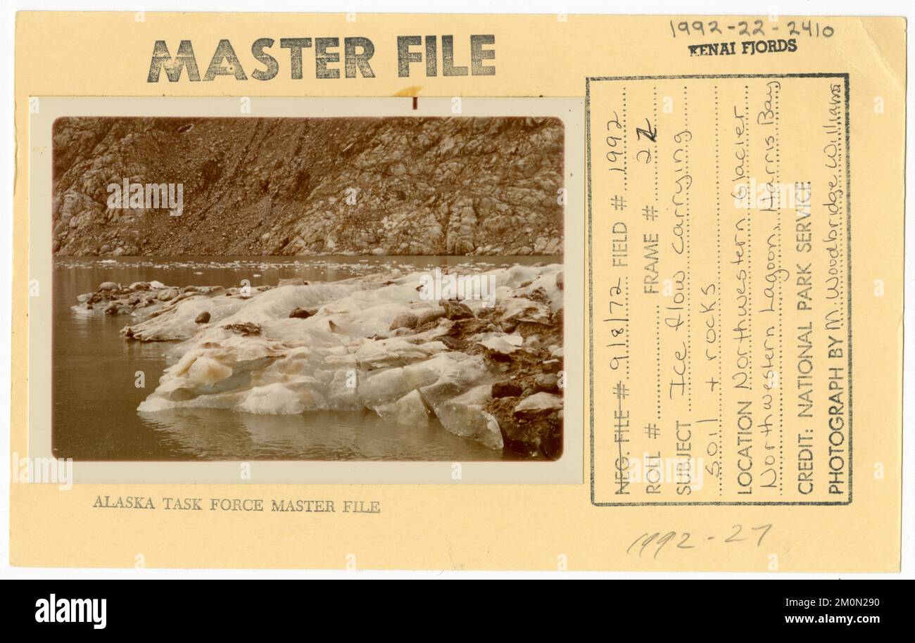 Ice floe carrying soil & rocks. Alaska Task Force Photographs Stock ...