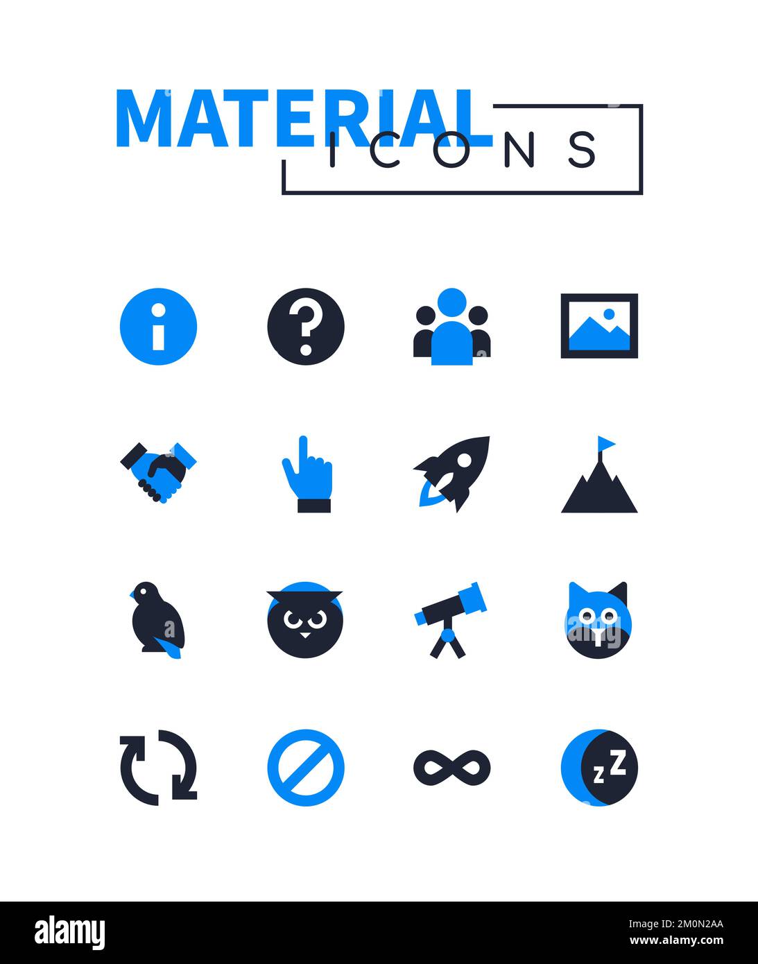 Thirst for discovery and knowledge - flat design style icons set Stock ...
