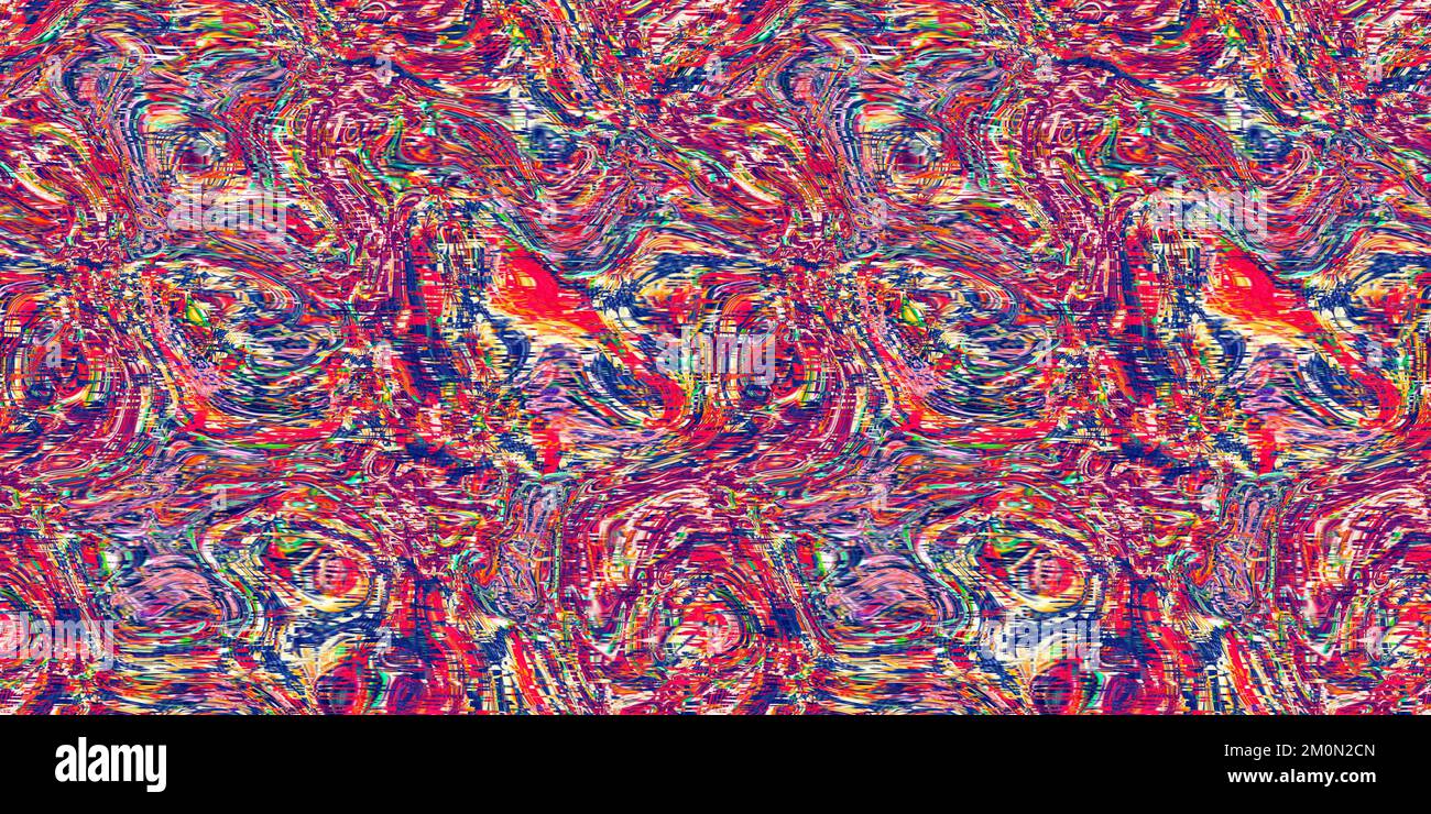 Vibrant pink distortion border. Bright colorful kitsch banner for fluid ...