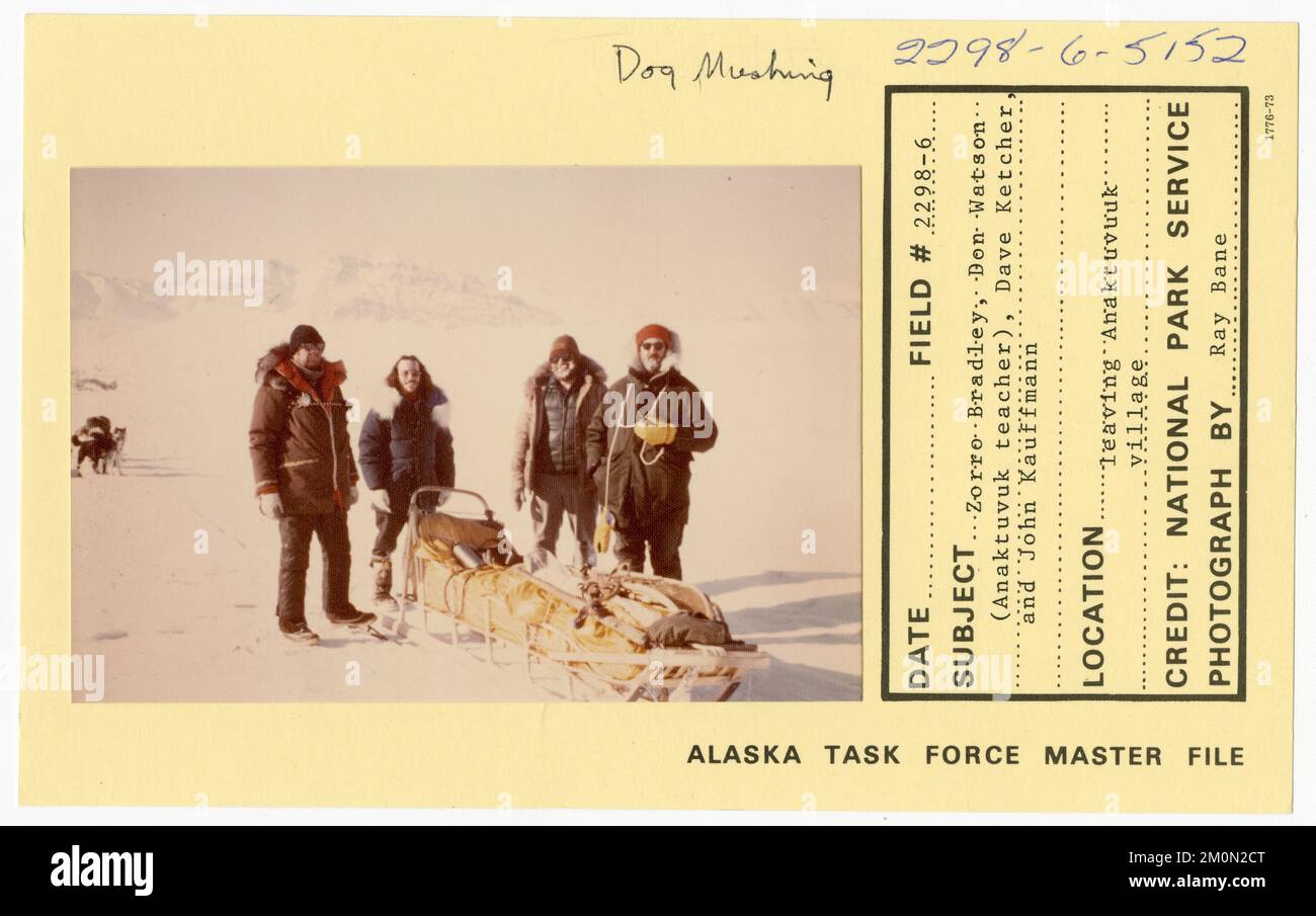 Zorro Bradley, Don Watson (Anaktuvuk teacher), Dave Ketcher, and John ...