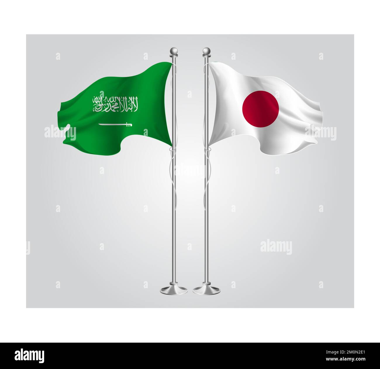 Saudi Arabi National flag for Friendship, cooperation and business ...
