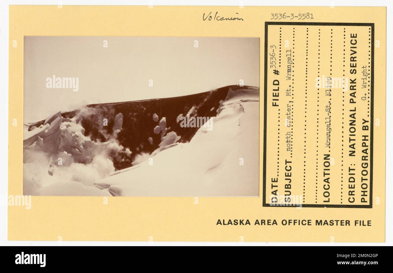 North crater, Mount Wrangell. Alaska Task Force Photographs Stock Photo ...