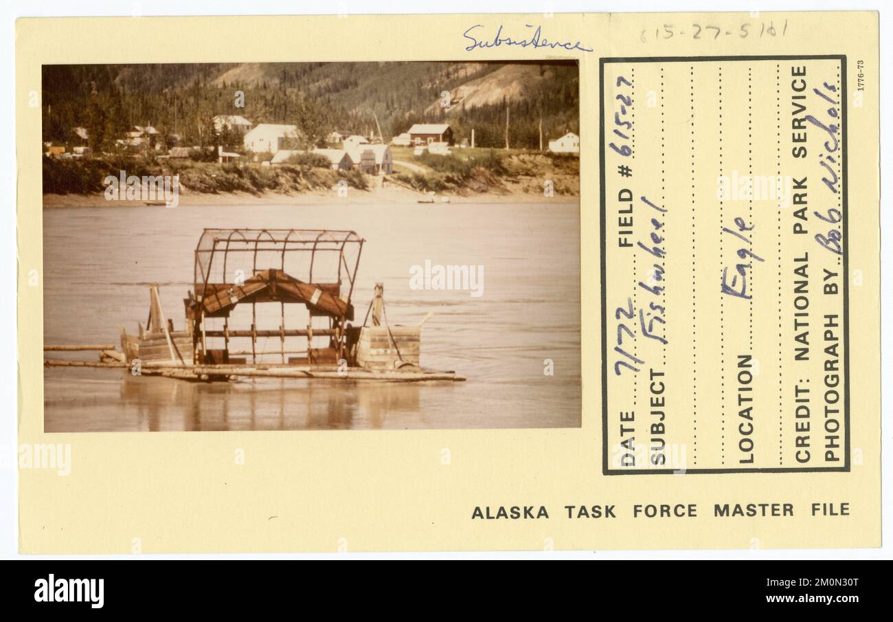 Fish wheel. Alaska Task Force Photographs Stock Photo - Alamy