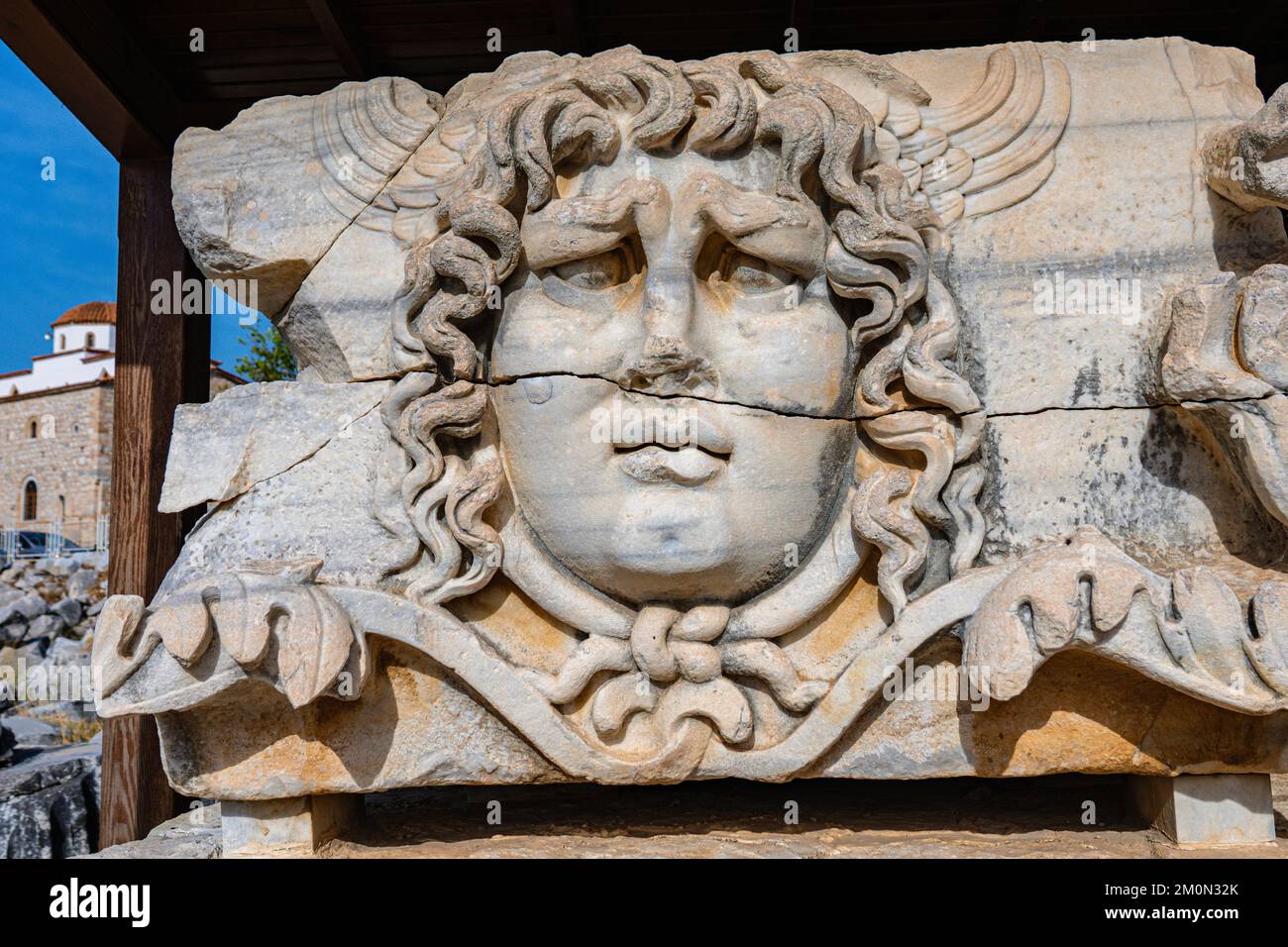 Medusa Head at Ancient Ruins of Didyma in Turkey Stock Photo - Alamy