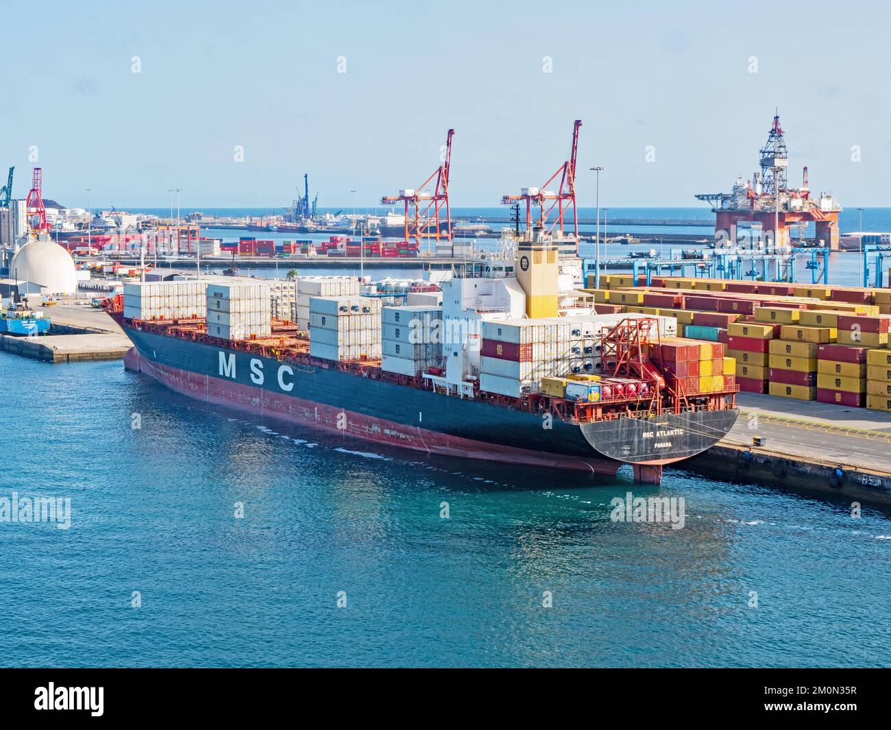 The MSC Atlantic cargo ship in Las Palmas Stock Photo - Alamy
