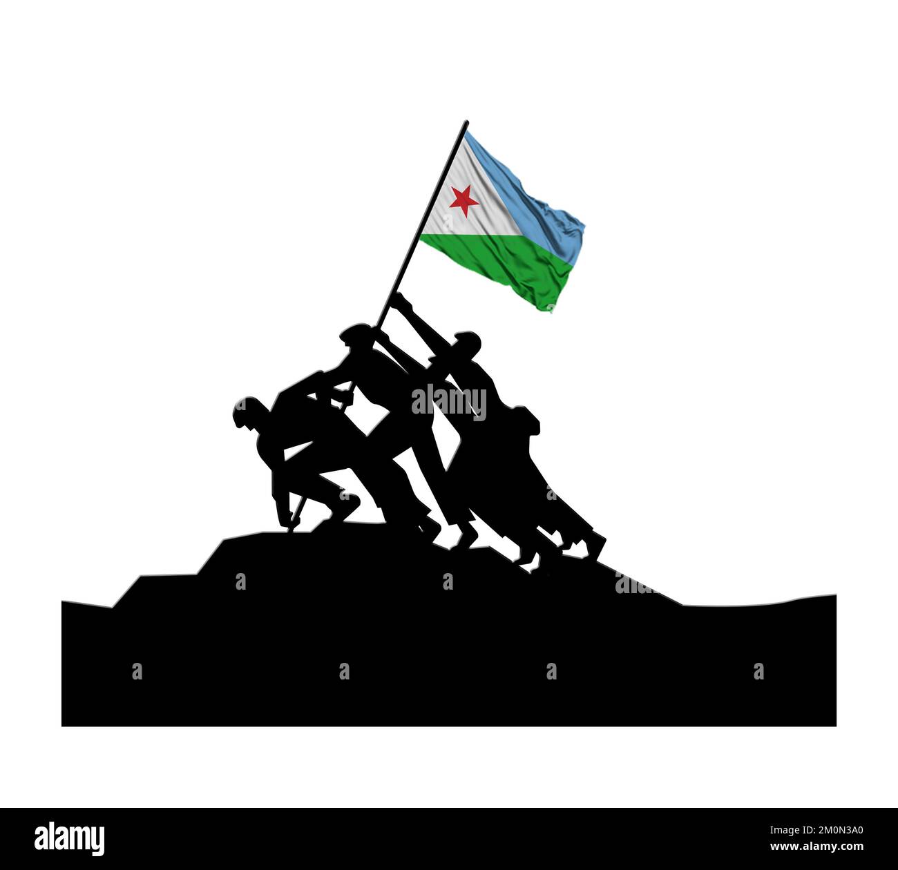 Djibouti official national flag hi-res stock photography and images - Alamy