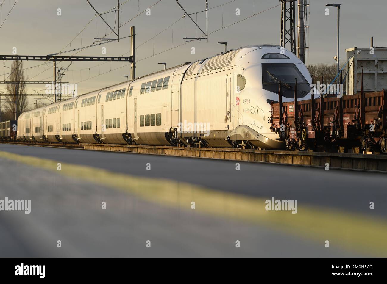 Velim, Czech Republic. 07th Dec, 2022. Testing of French high-speed ...