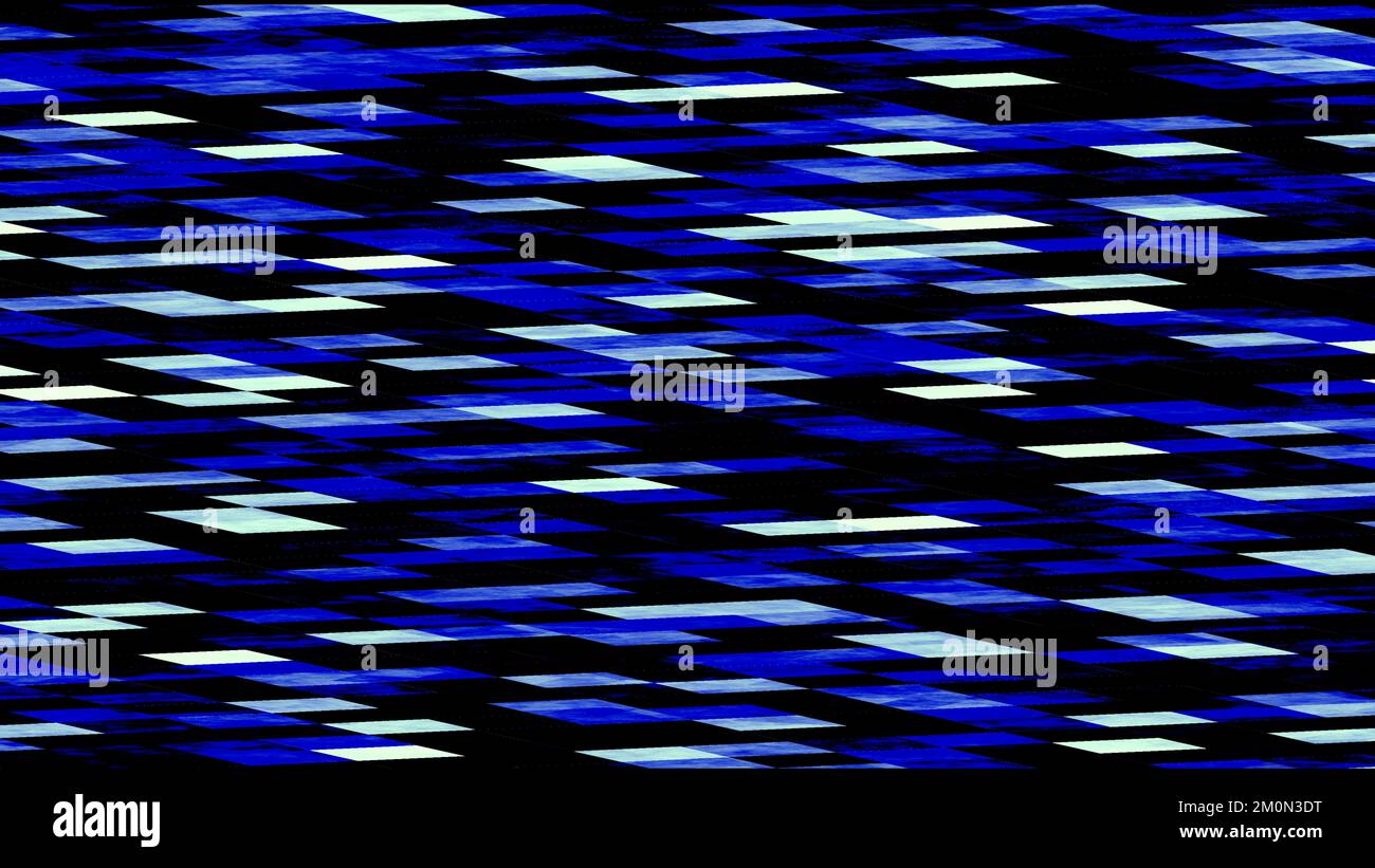 crossed blue black square shapes on abstract background with 3D ...